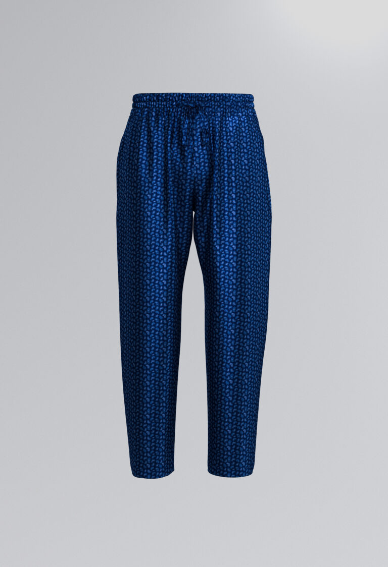 Weekend Pant Lake Como Silk Navy Pearl - A P P L E T R E E S